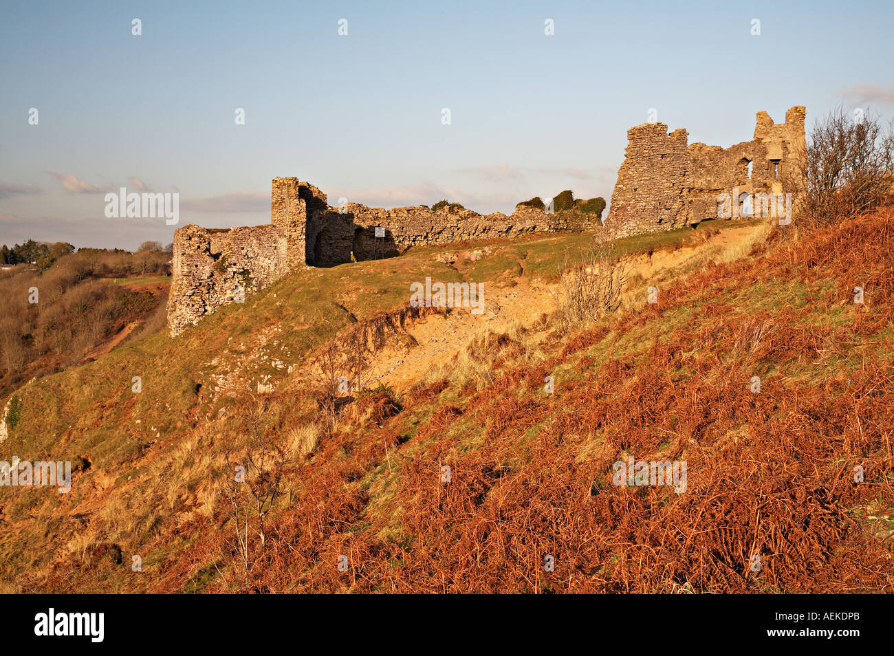 Pennard Castle Penmaen Burrows Gower Peninsula South Wales Stock Photo ...