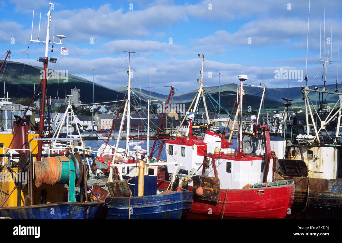 Dingle Harbour Fishing Vessels Boats County Kerry Eire Ireland Stock ...