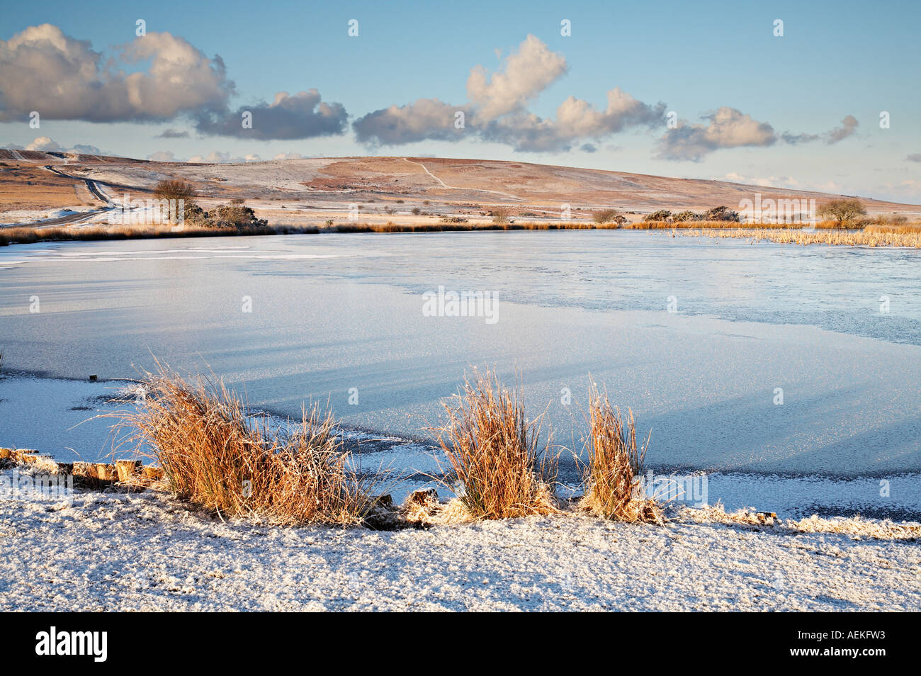Broad Pool Cefn Bryn Gower Peninsula South Wales Stock Photo - Alamy