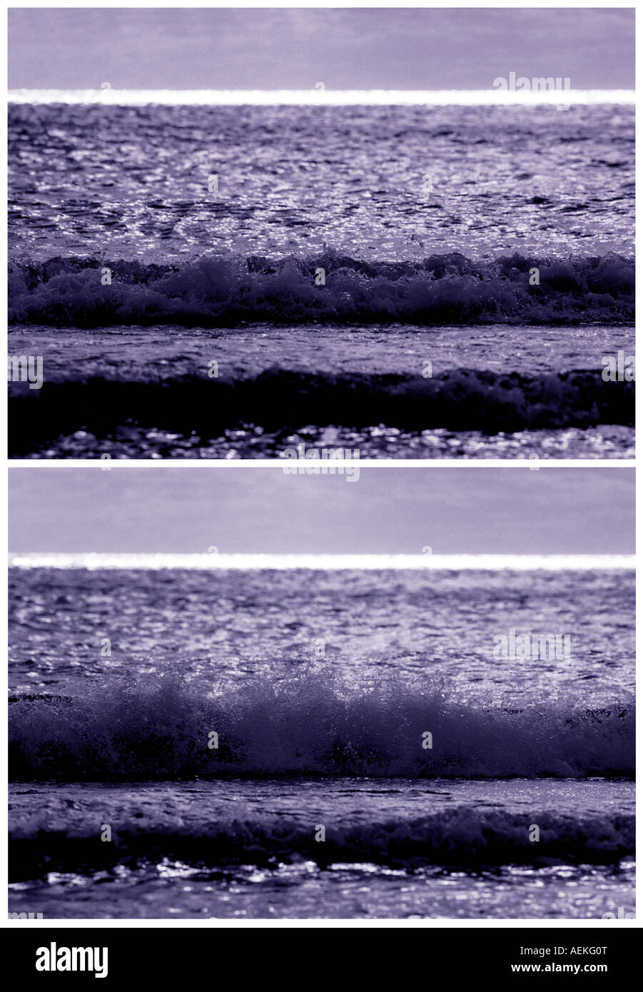 Before and after Wave Stock Photo - Alamy