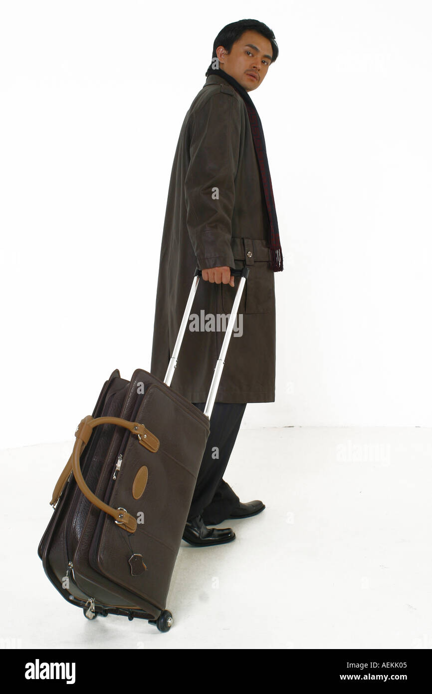 man with trolley Stock Photo - Alamy