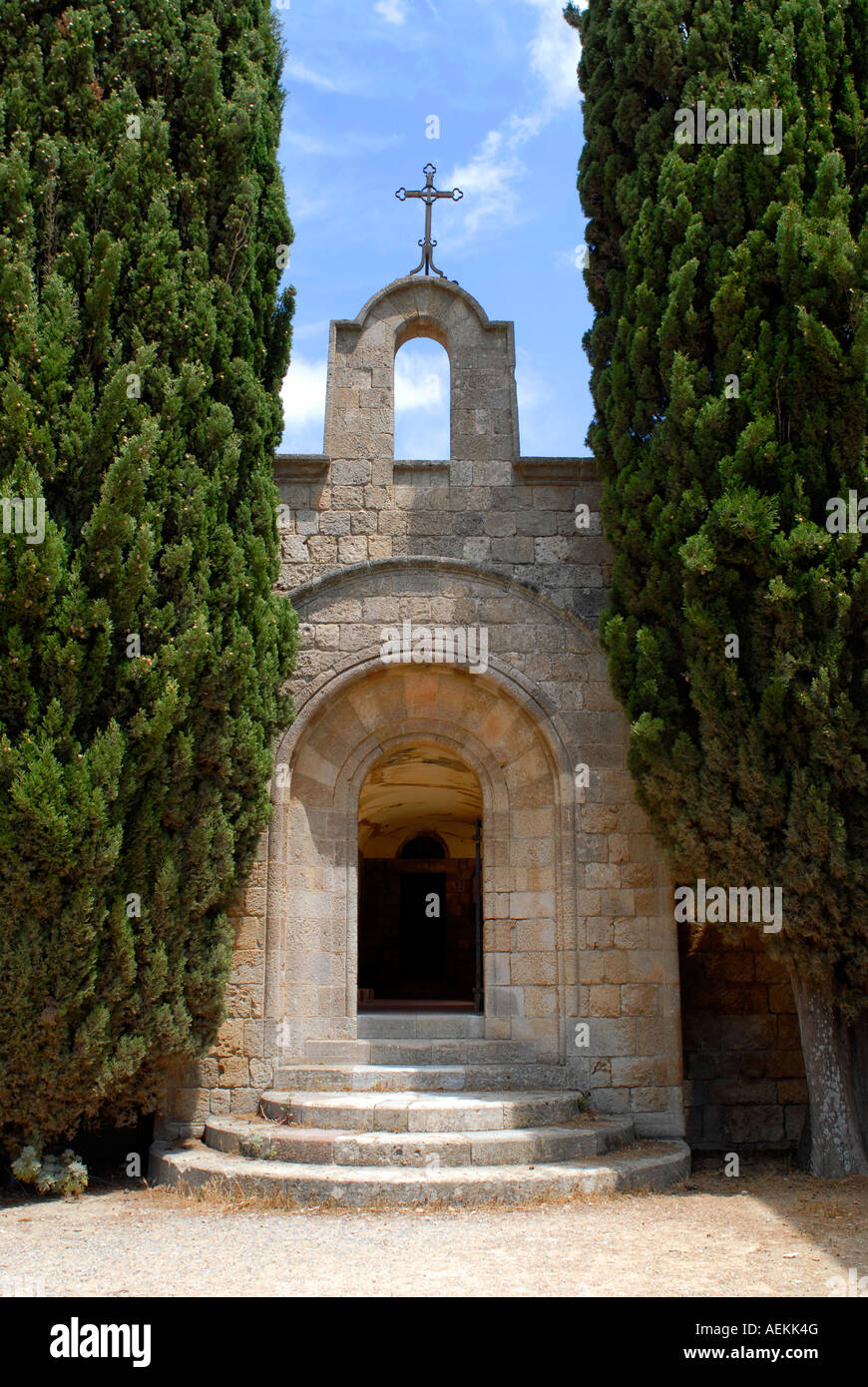 The Filerimos Monastery Island of Rhodes Greece Stock Photo - Alamy