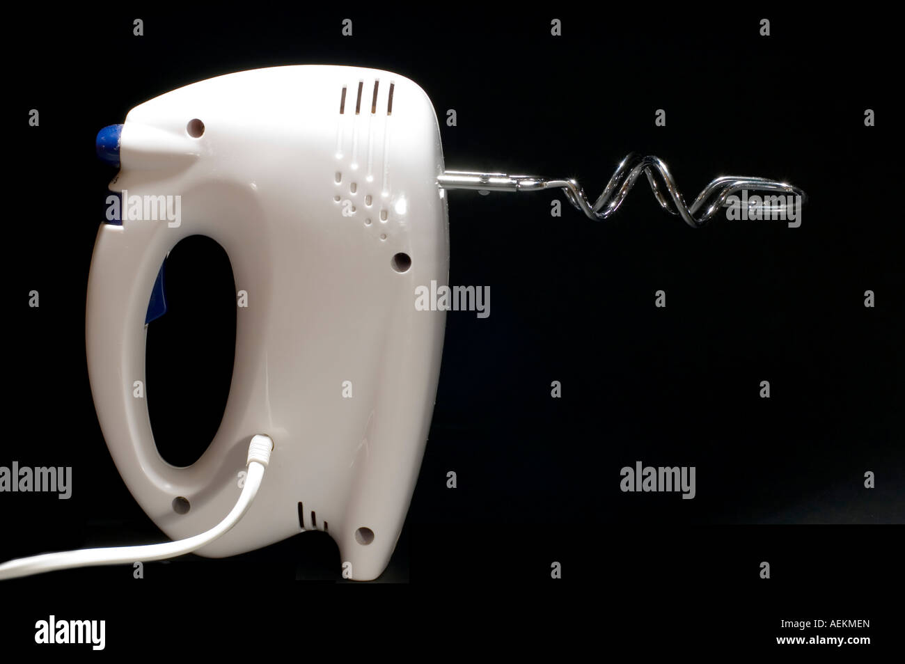 series object on black kitchen utensil electric mixer Stock Photo - Alamy