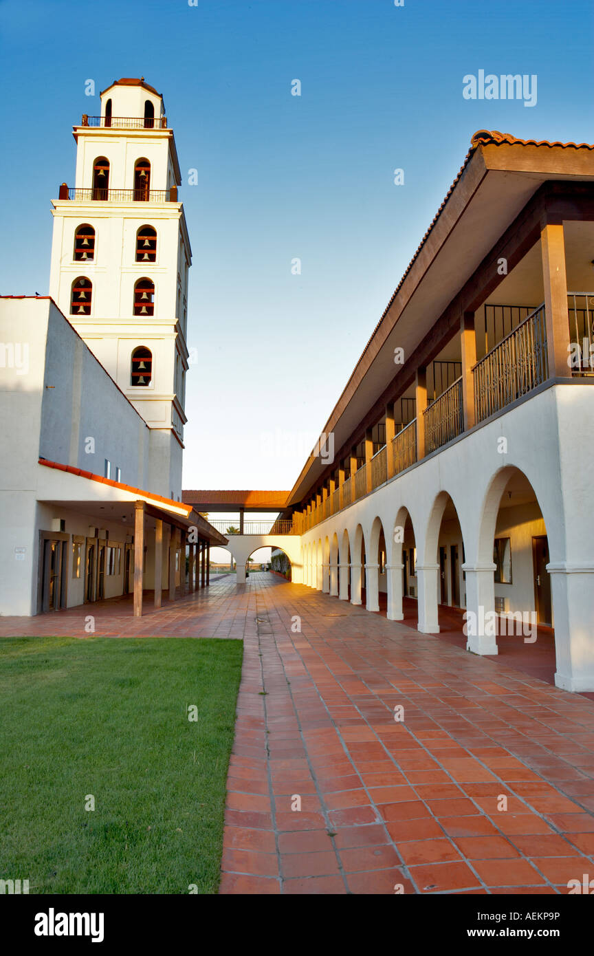 Mission de Oro showing bell tower and plaza Santa Nella California ...