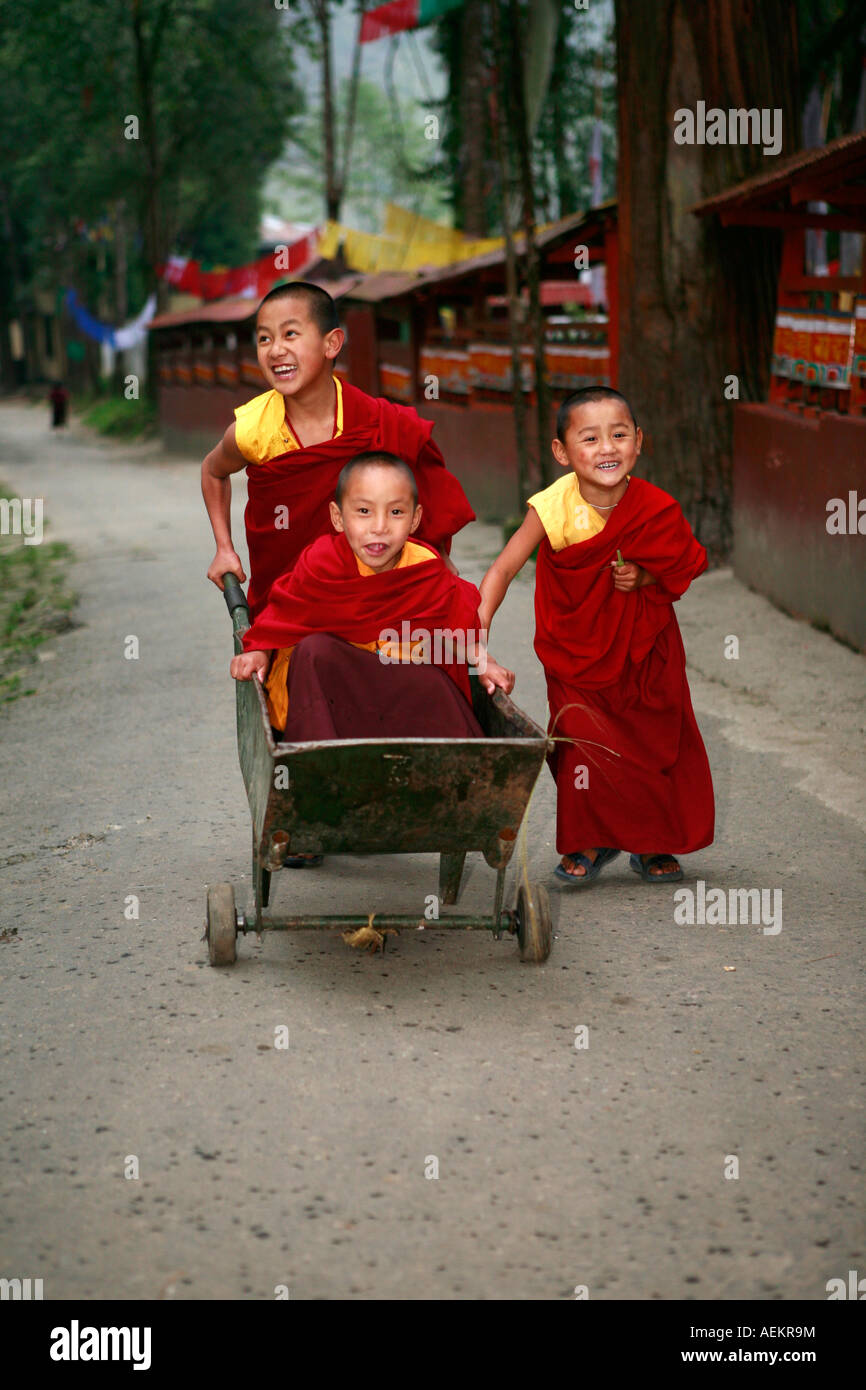 Novice monks playing hi-res stock photography and images - Alamy