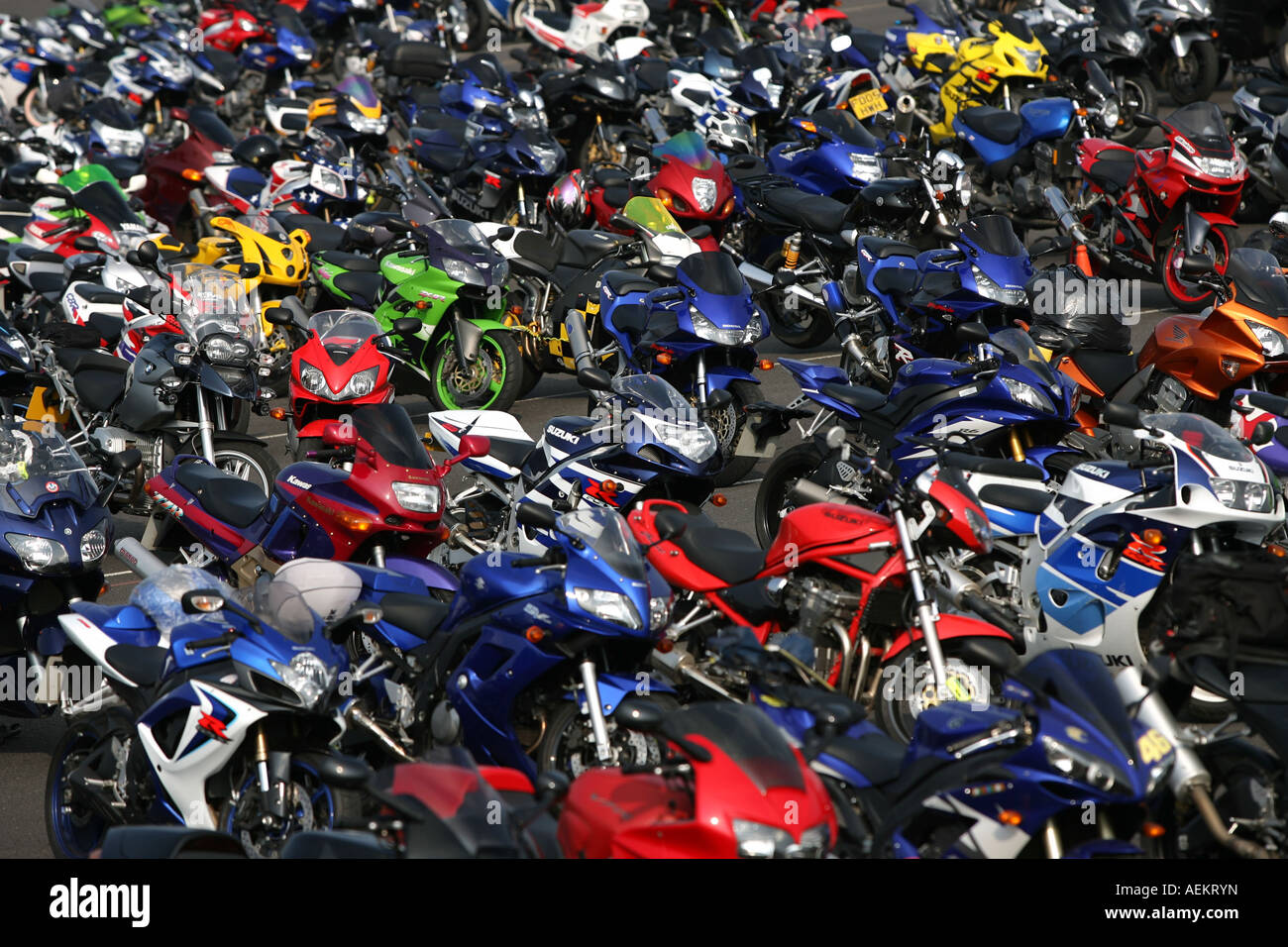 Motorbike parking SBK World Superbike Championship moto bike carpark ...