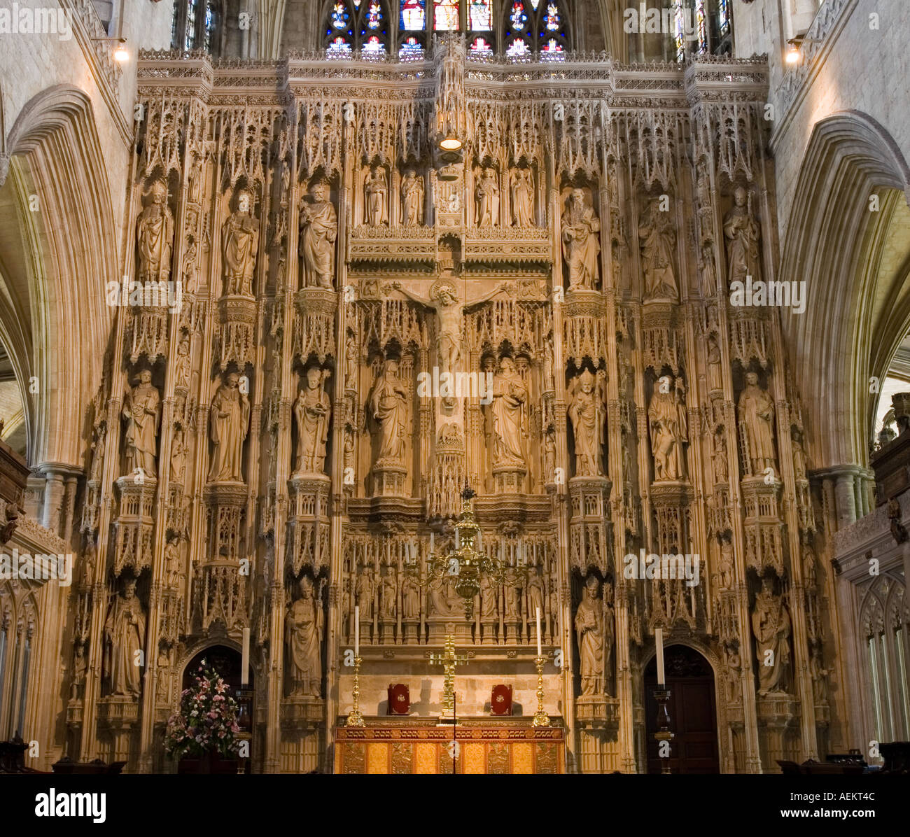 The Great Screen - Winchester Cathedral - Hampshire Stock Photo - Alamy