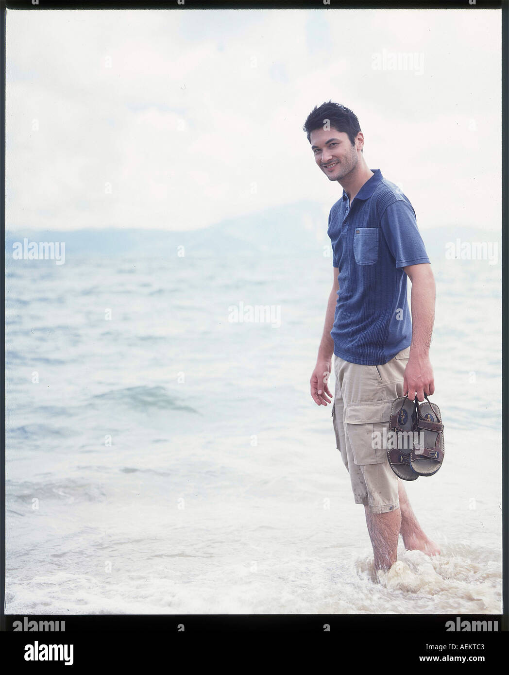 man on beach Stock Photo - Alamy