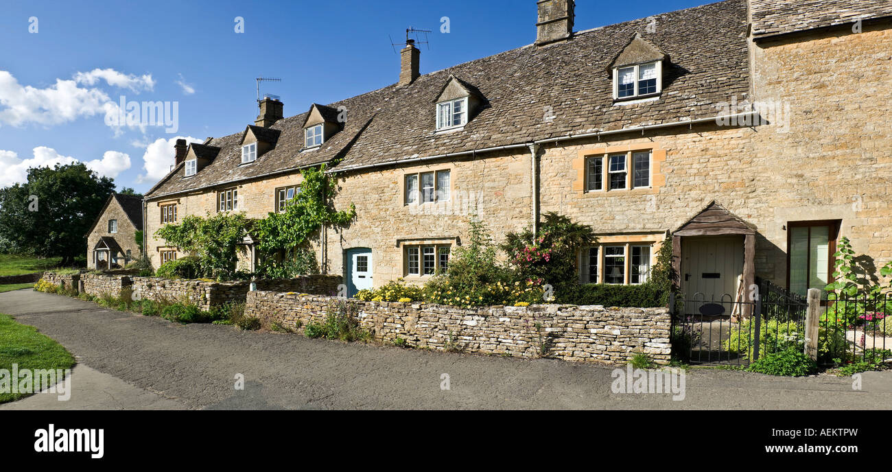 lower slaughter village the cotswolds gloucestershire the midlands ...