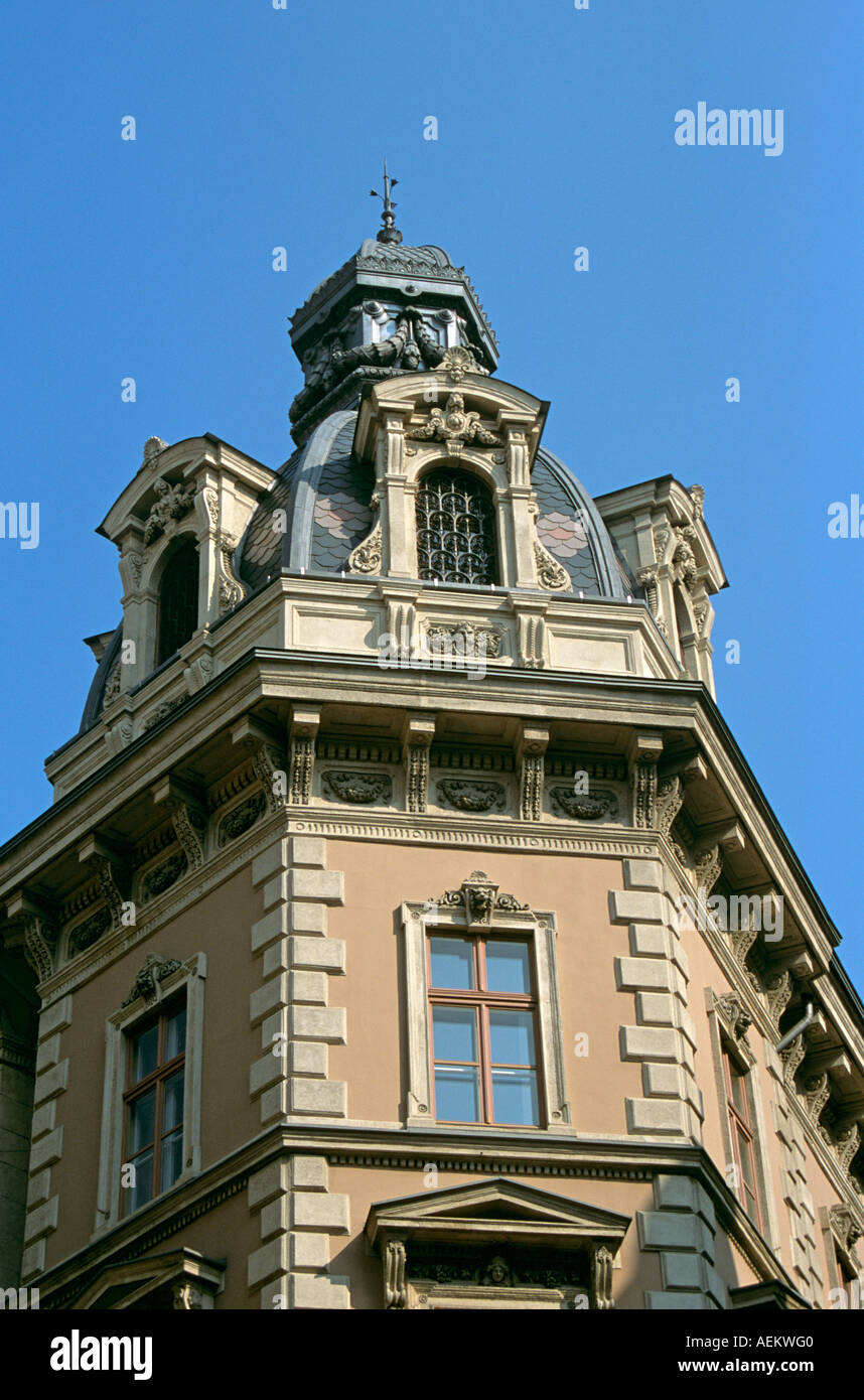 Gable end of building in Realtanoda Ulca, Budapest, Hungary Stock Photo ...