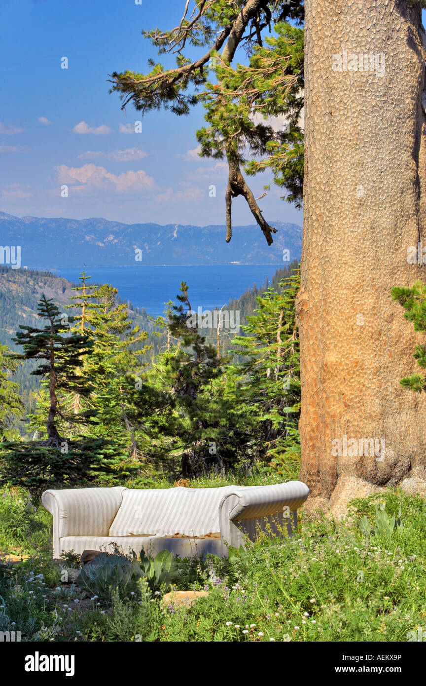 Couch above Lake Tahoe California Stock Photo - Alamy