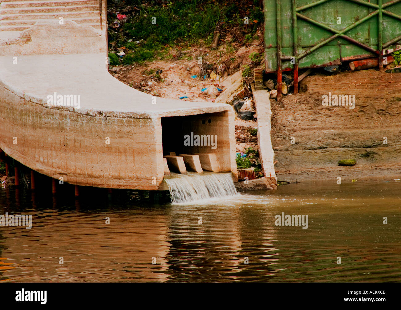 City Drainage into the Amazon River Stock Photo - Alamy