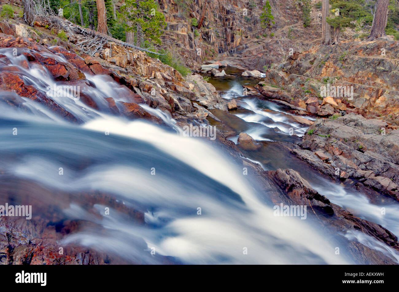 Glen Alpine Falls California Stock Photo - Alamy