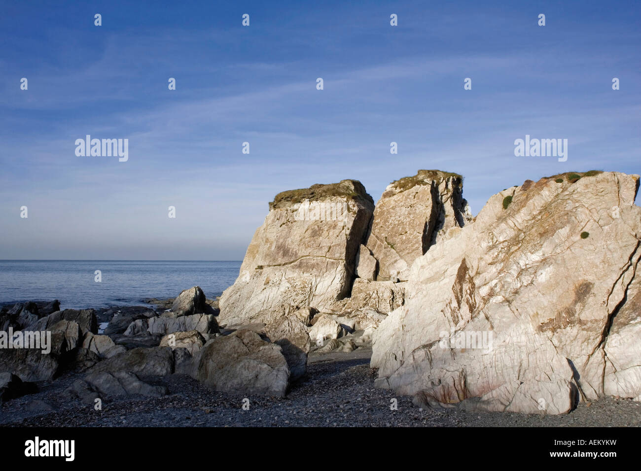 lee bay ilfracombe the devon coast england uk Stock Photo - Alamy