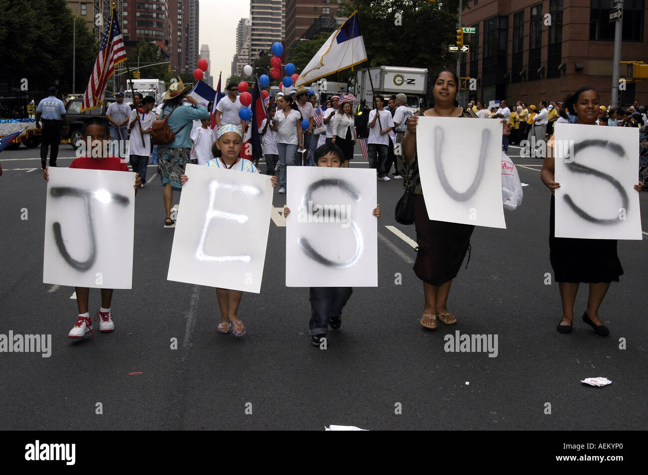 Childrens Evangelical Parade Stock Photo - Alamy
