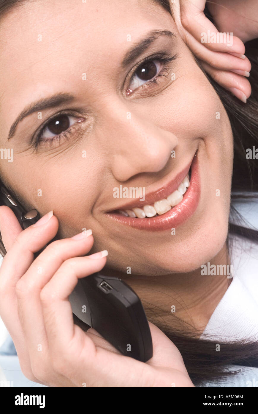 Young Pakistani girl talking on cell phone Stock Photo - Alamy