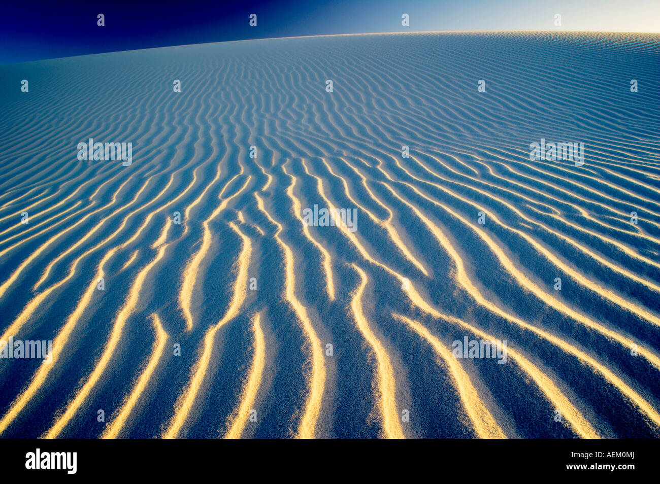 Ripples in sand dune White Sands National Monument New Mexico Stock ...