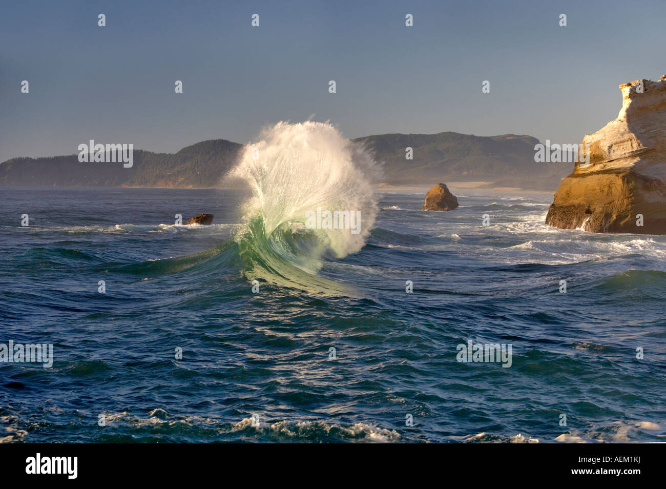 Waves at Cape Kiwanda Oregon Stock Photo - Alamy
