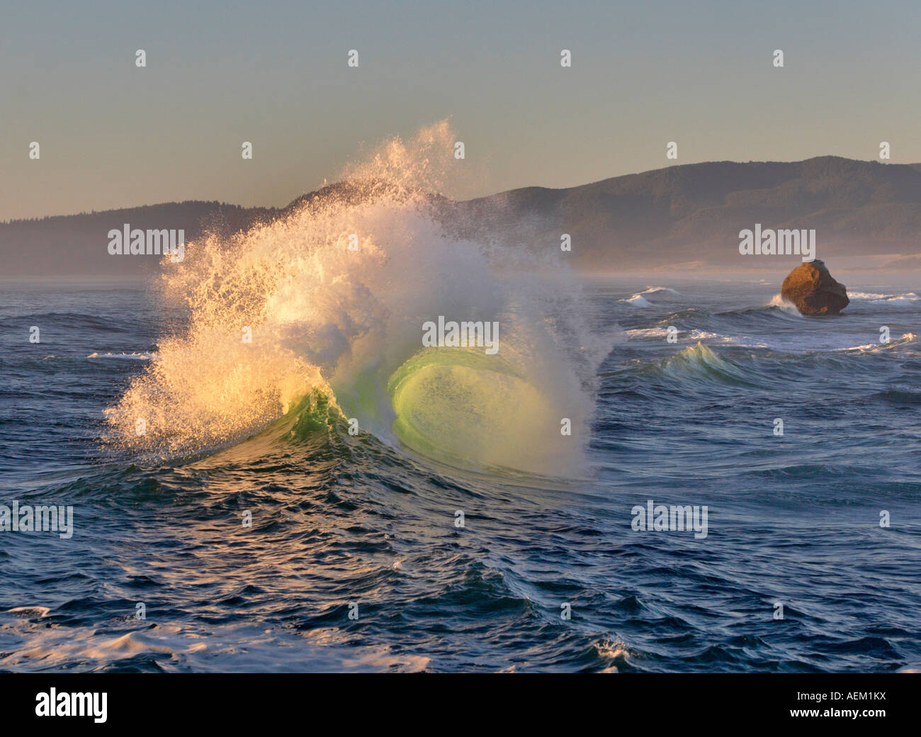 Waves at Cape Kiwanda Oregon Stock Photo - Alamy