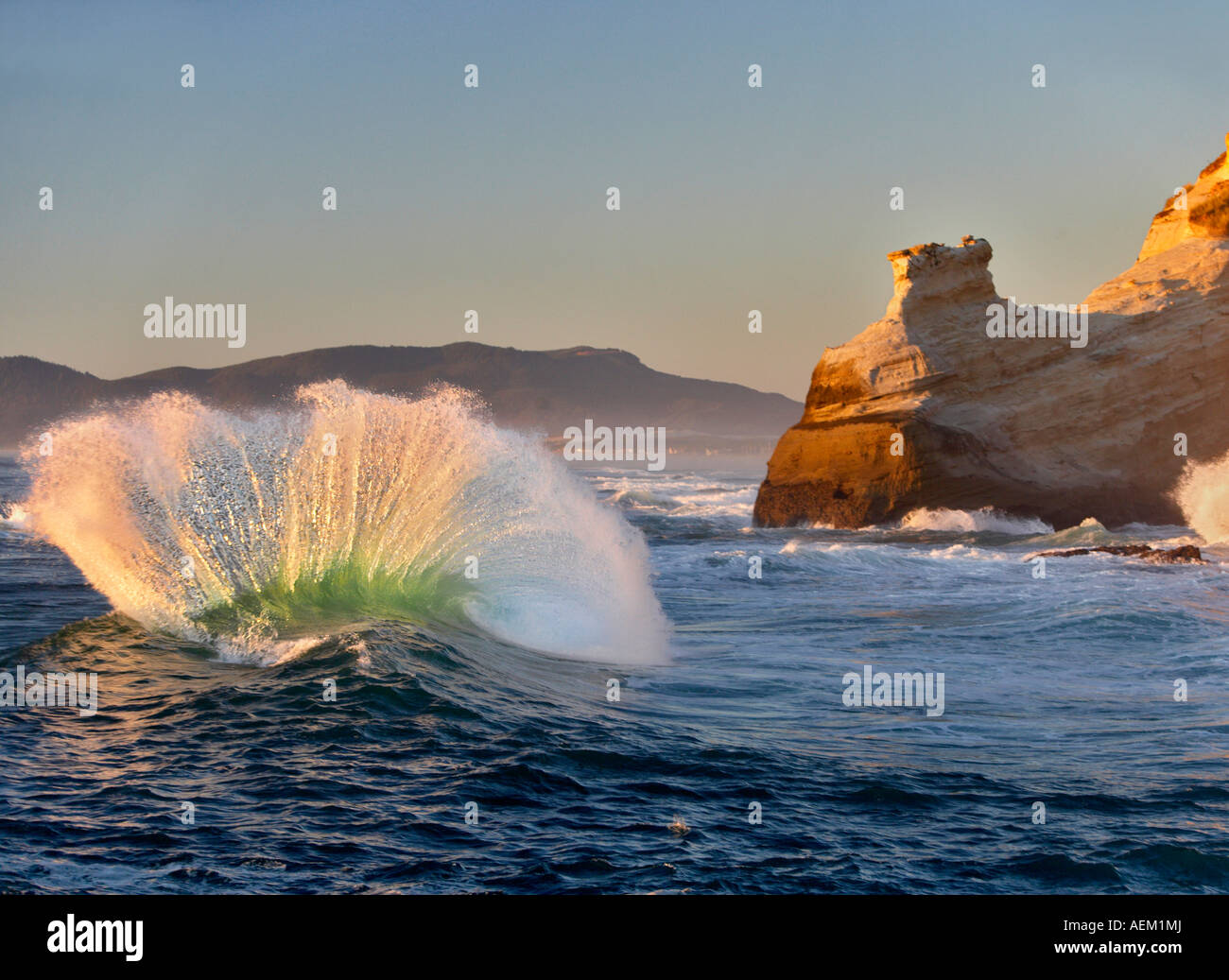 Waves at Cape Kiwanda Oregon Stock Photo - Alamy