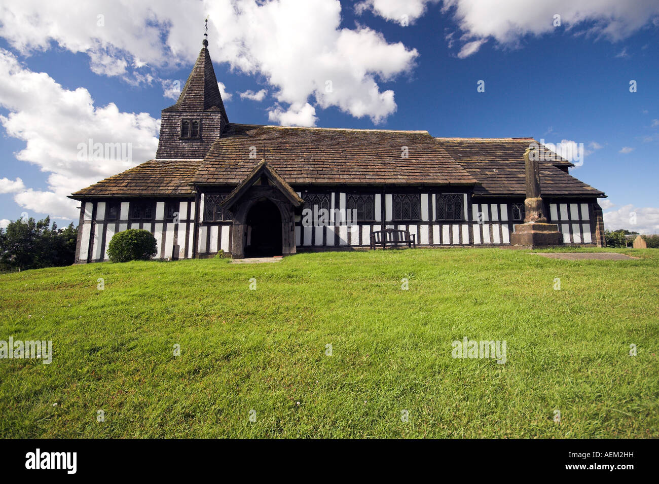 Timber framed, Marton Church, Congleton Road, Cheshire, UK Stock Photo ...
