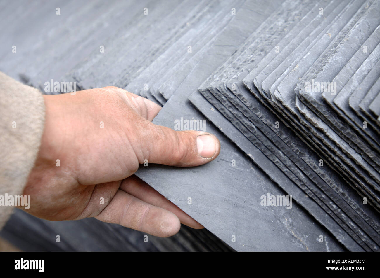 A STACK OF SLATE Stock Photo - Alamy