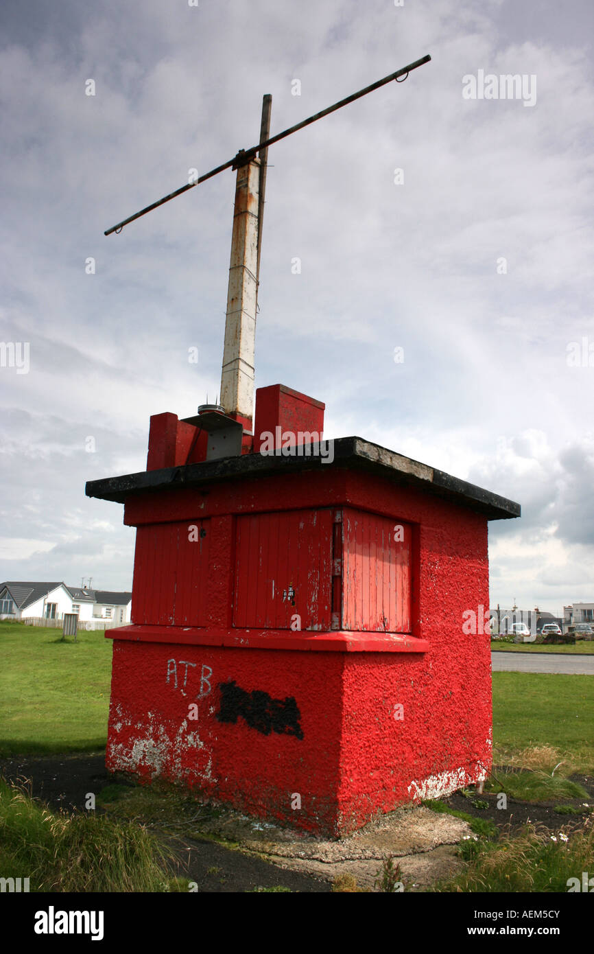 old Coastguard Lookout post at the top of the cliffs at Portstewart ...