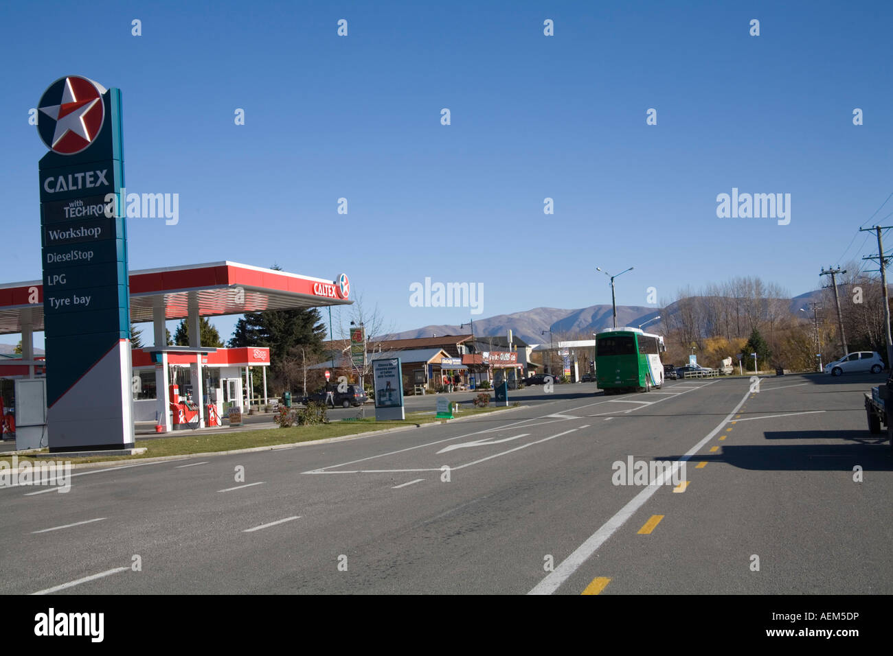 OMARAMA SOUTH ISLAND NEW ZEALAND May One of the tour coaches leaving ...