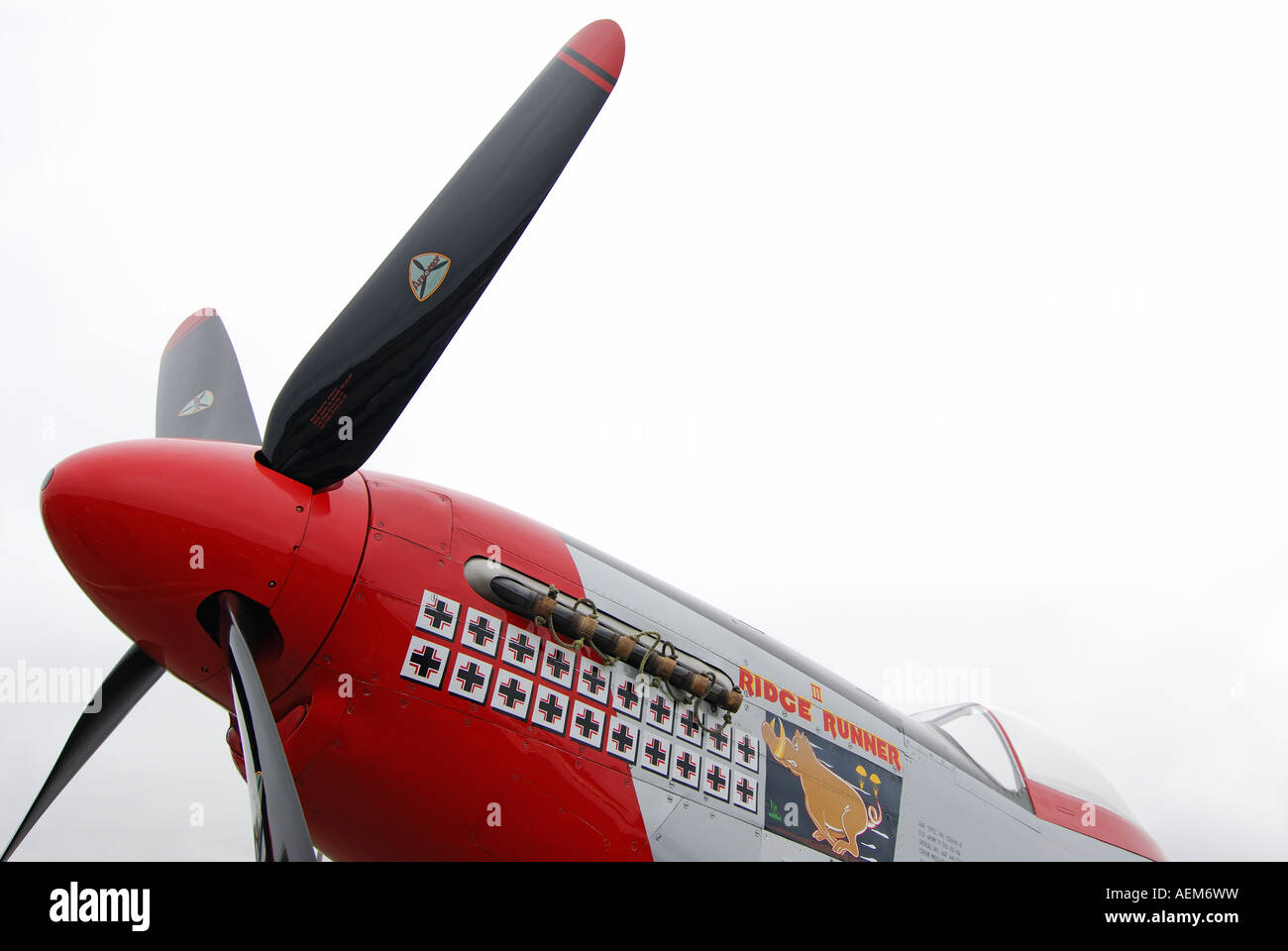 "^1945 "North American" ^P51D Mustang fighter plane "Ridge Runner III ...