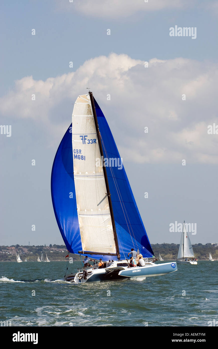 Racing multihull yacht hi-res stock photography and images - Alamy