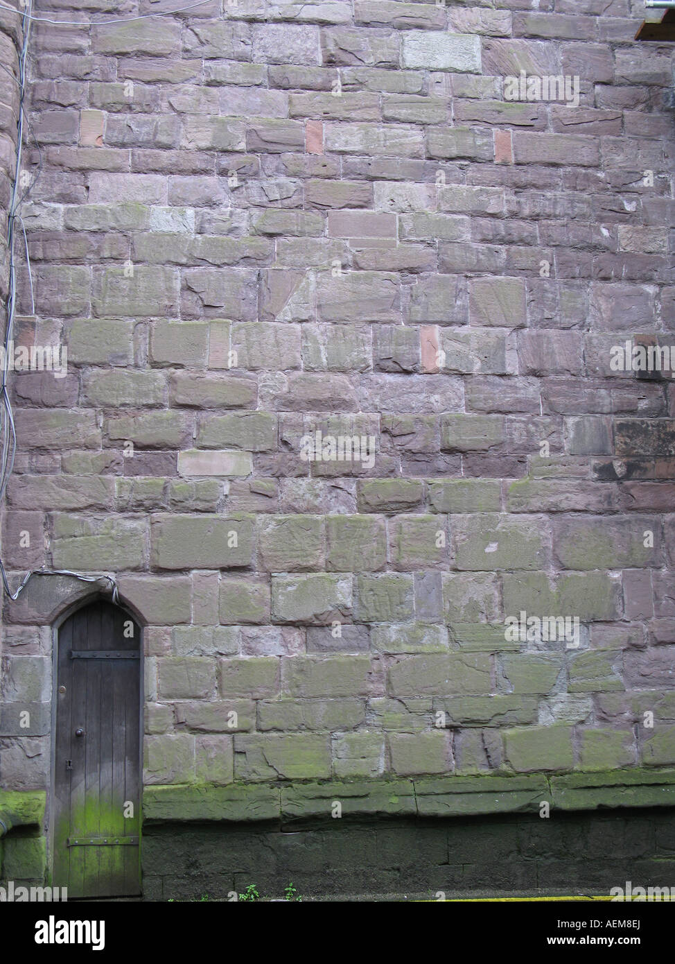 The side entrance to St Mary's Parish church Brecon, Powys, South Wales ...