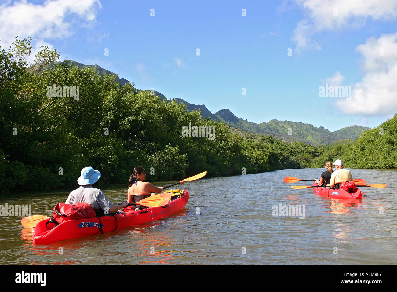 Hawaii kauai kayak river hi-res stock photography and images - Alamy