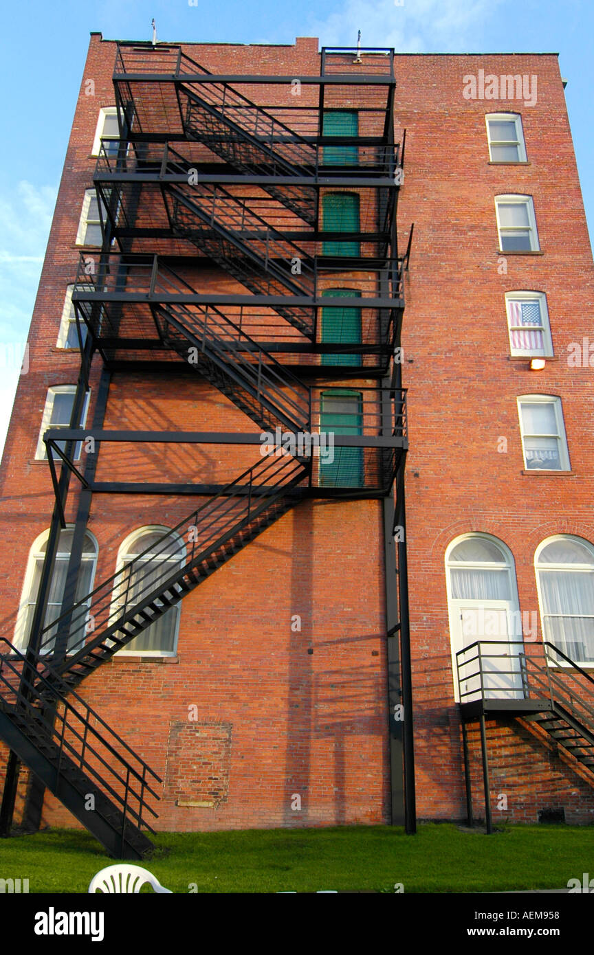 Old building with historical unique architecture and old method of fire ...