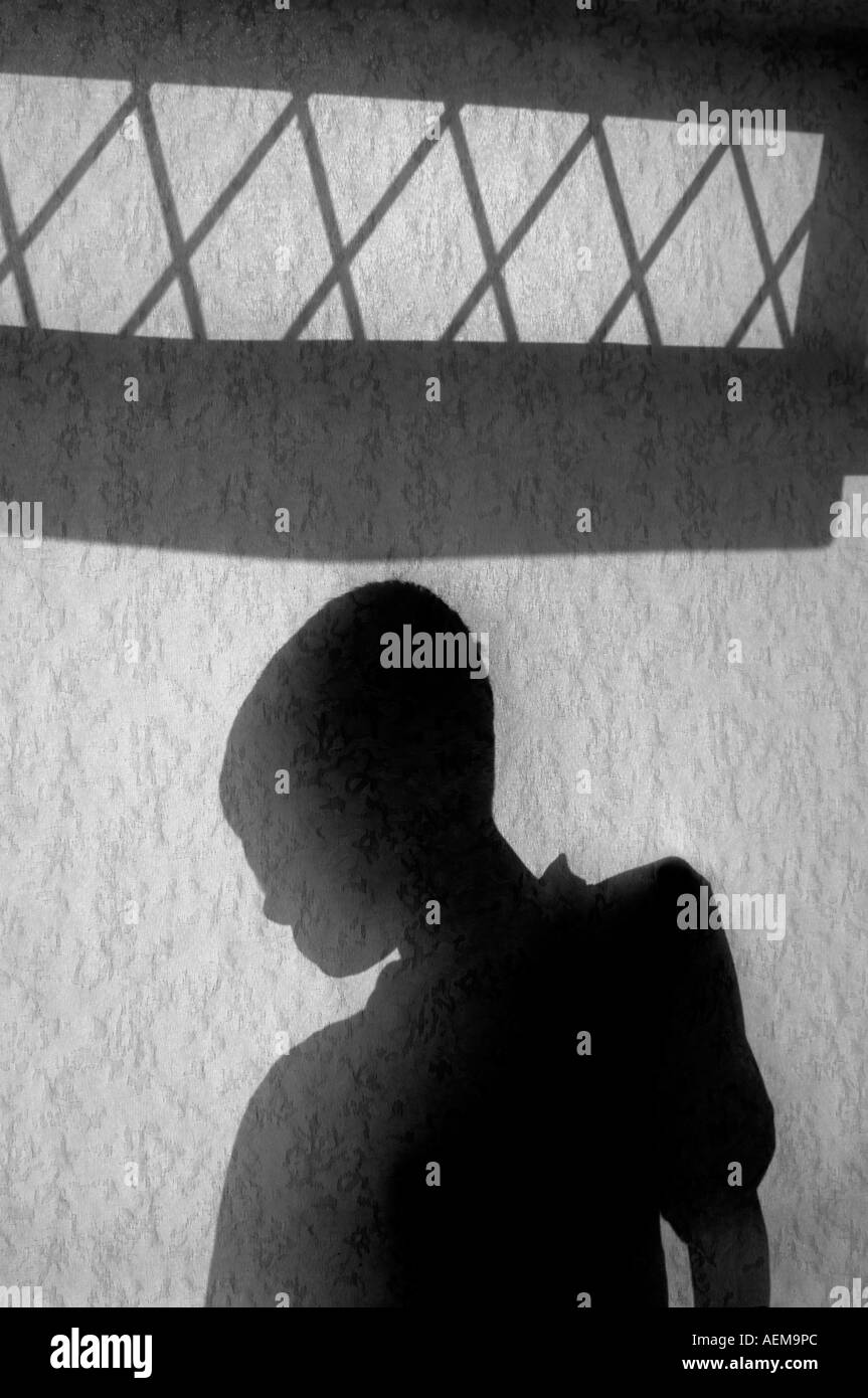 Shadow boy Black and White Stock Photos & Images - Alamy