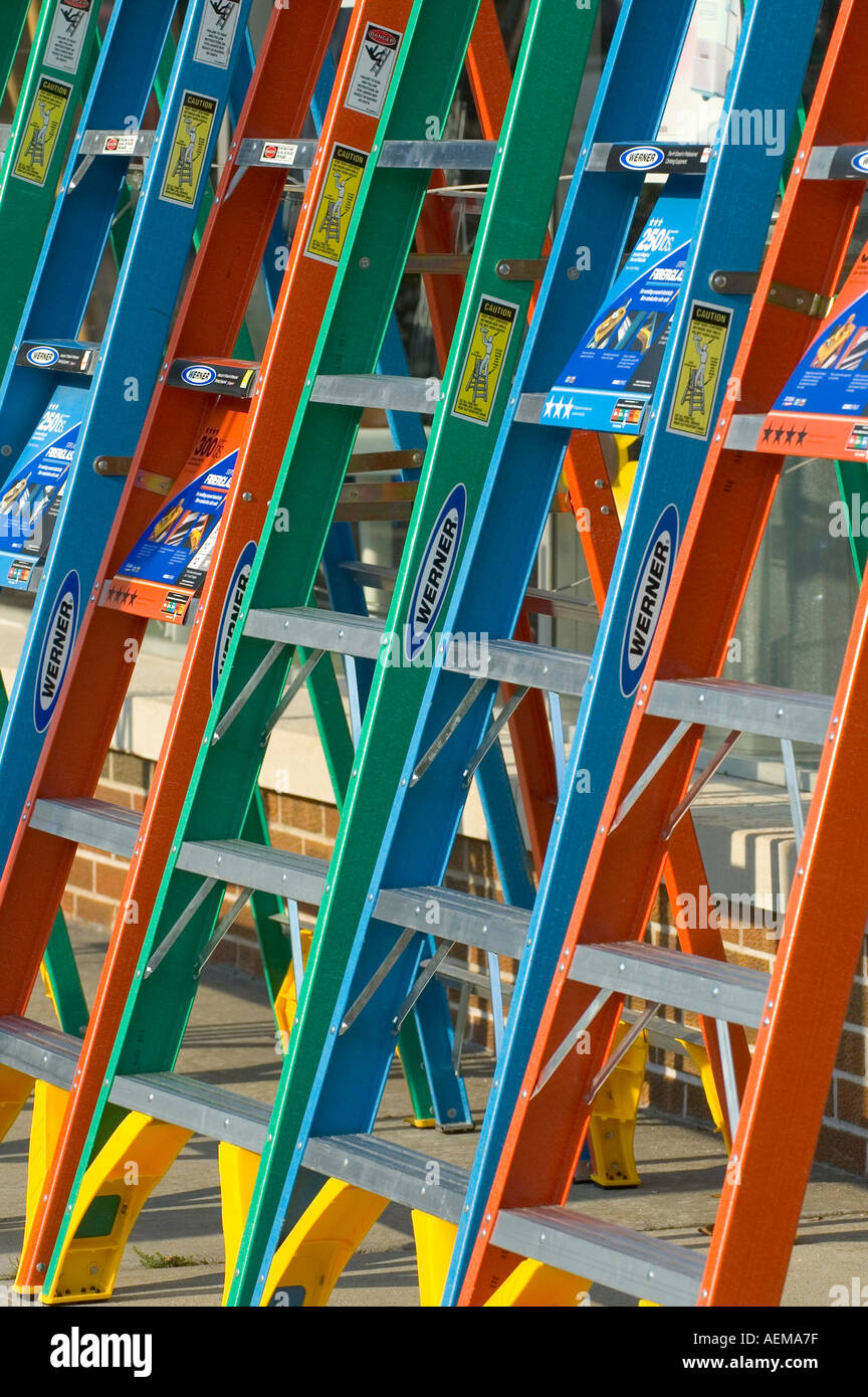 A pattern of colorful step ladders Stock Photo - Alamy
