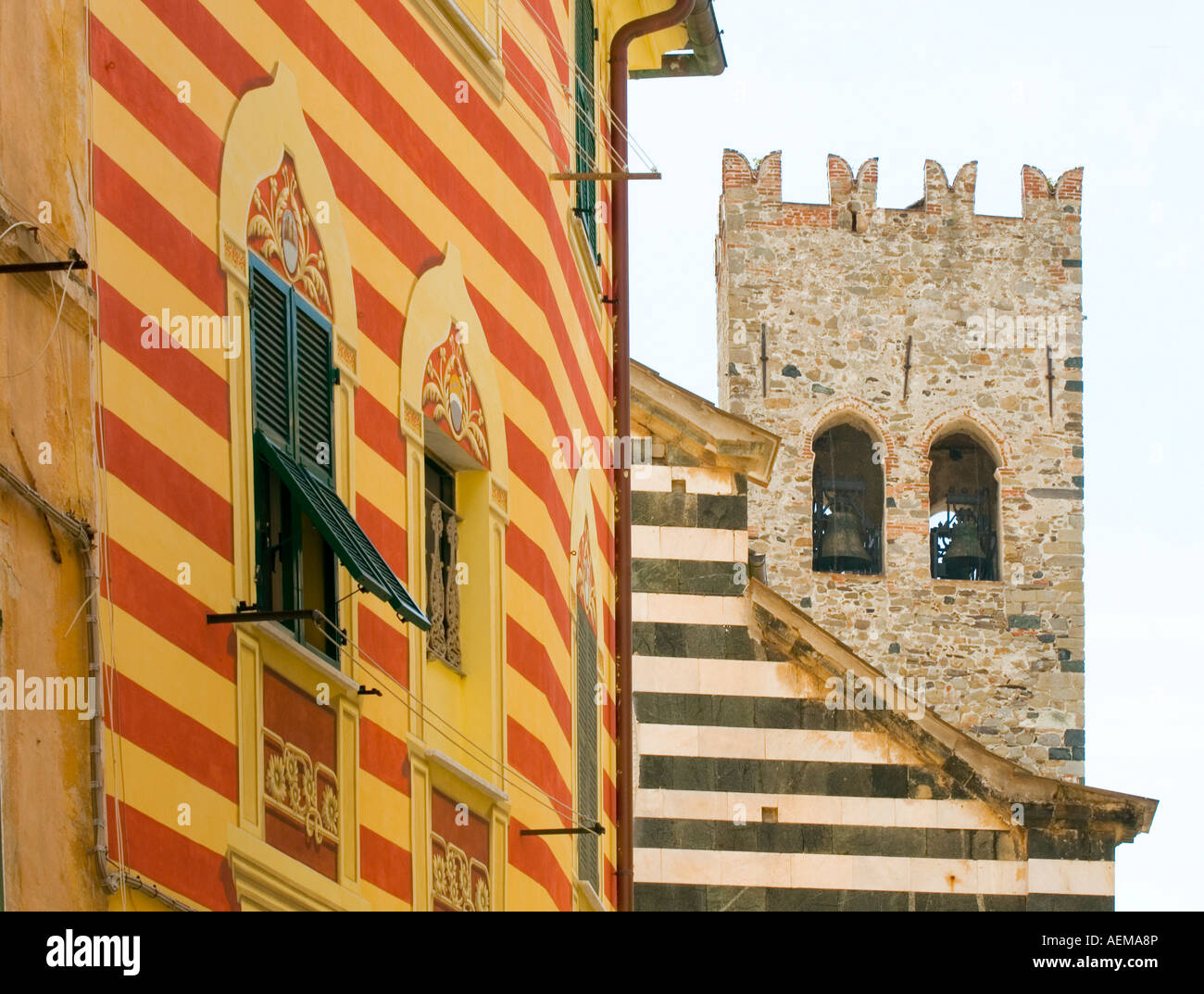 Duomo Monterossa al Mare Cinque Terre Italy Stock Photo - Alamy