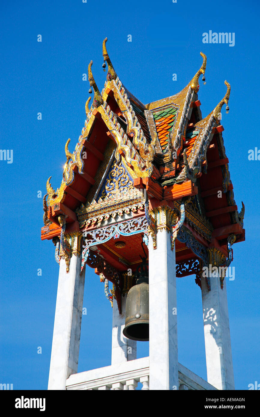 Bell tower at 32-meter Standing Buddha, Wat Intharawihan (Indravihan ...
