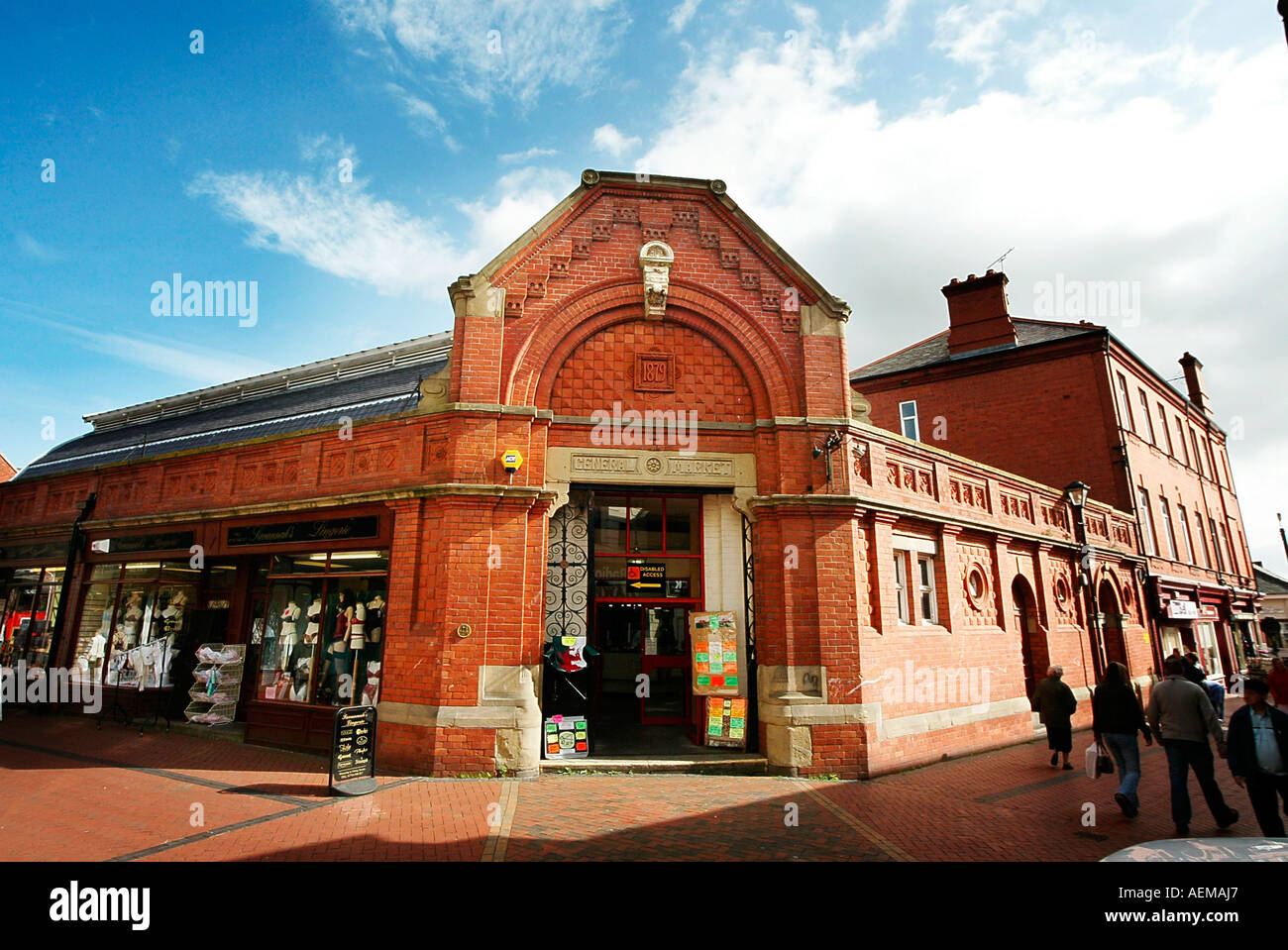 Entrance Wrexham Indoor Markets North East Wales Stock Photo - Alamy