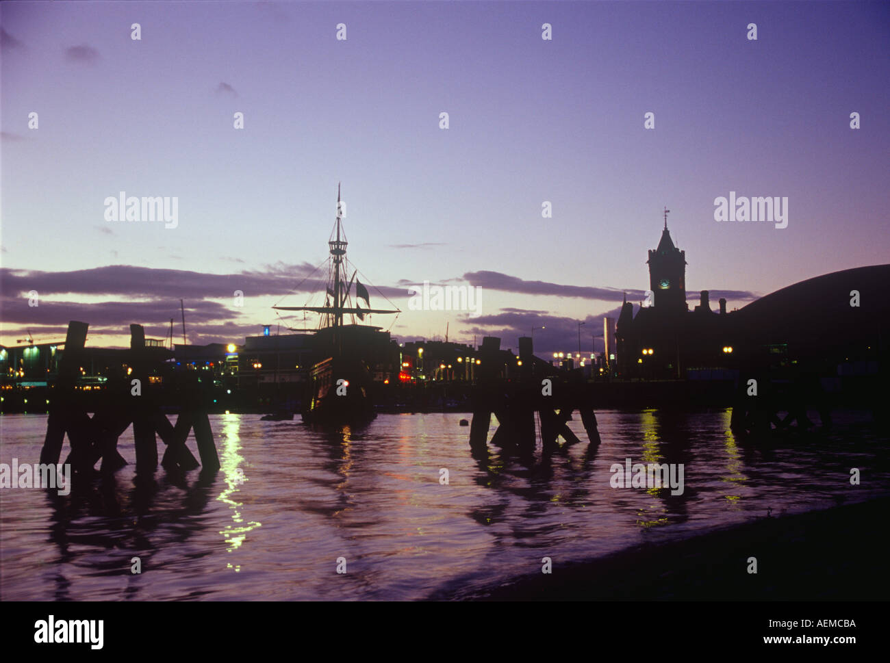 Sailing vessel Matthews Cardiff Bay South Wales Stock Photo - Alamy