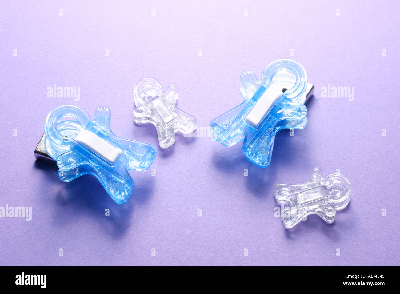 Plastic Paper Clips Stock Photo - Alamy