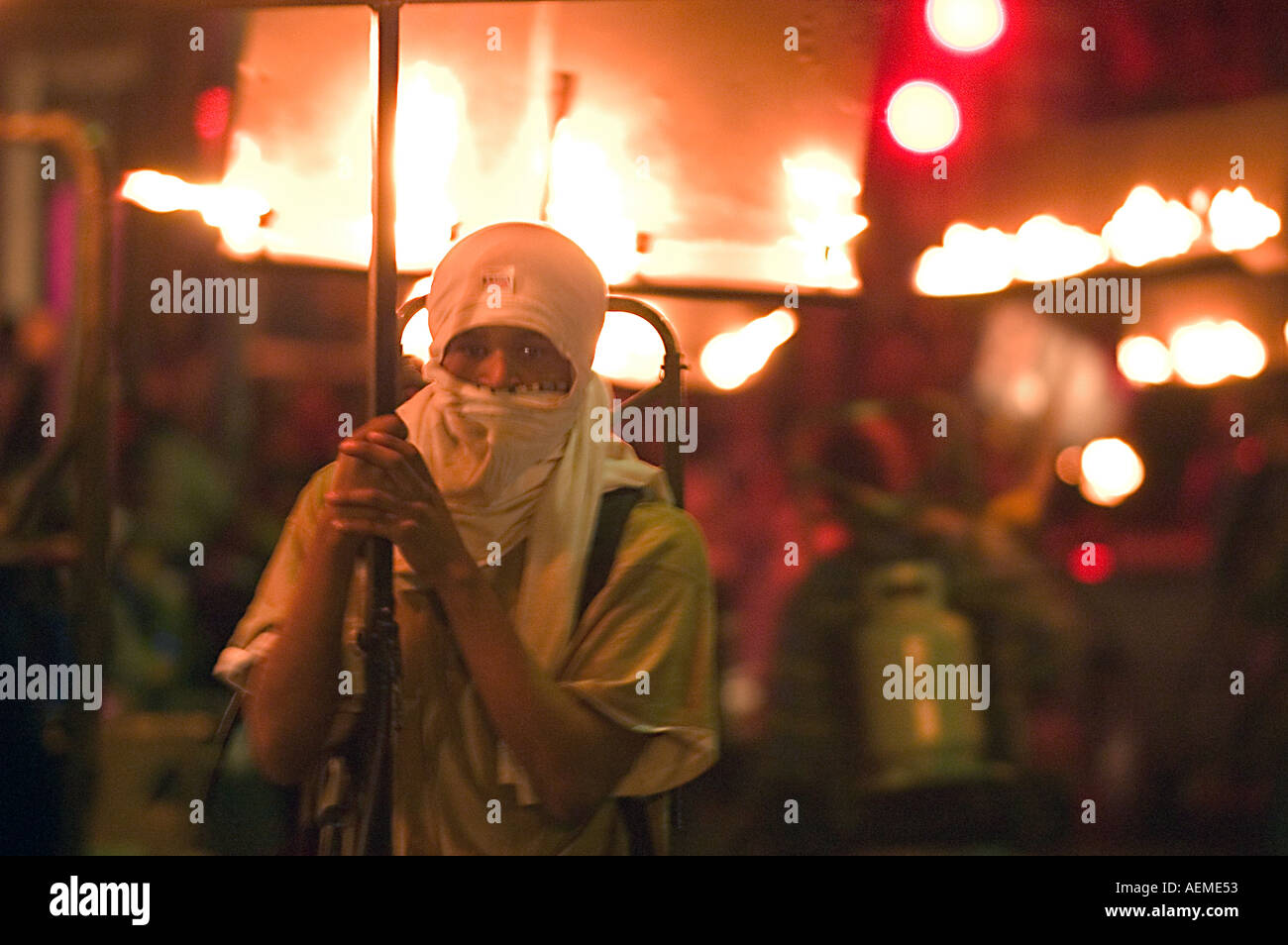 Flambeaux march in Mardi Gras Parades in New Orleans Louisiana Stock ...