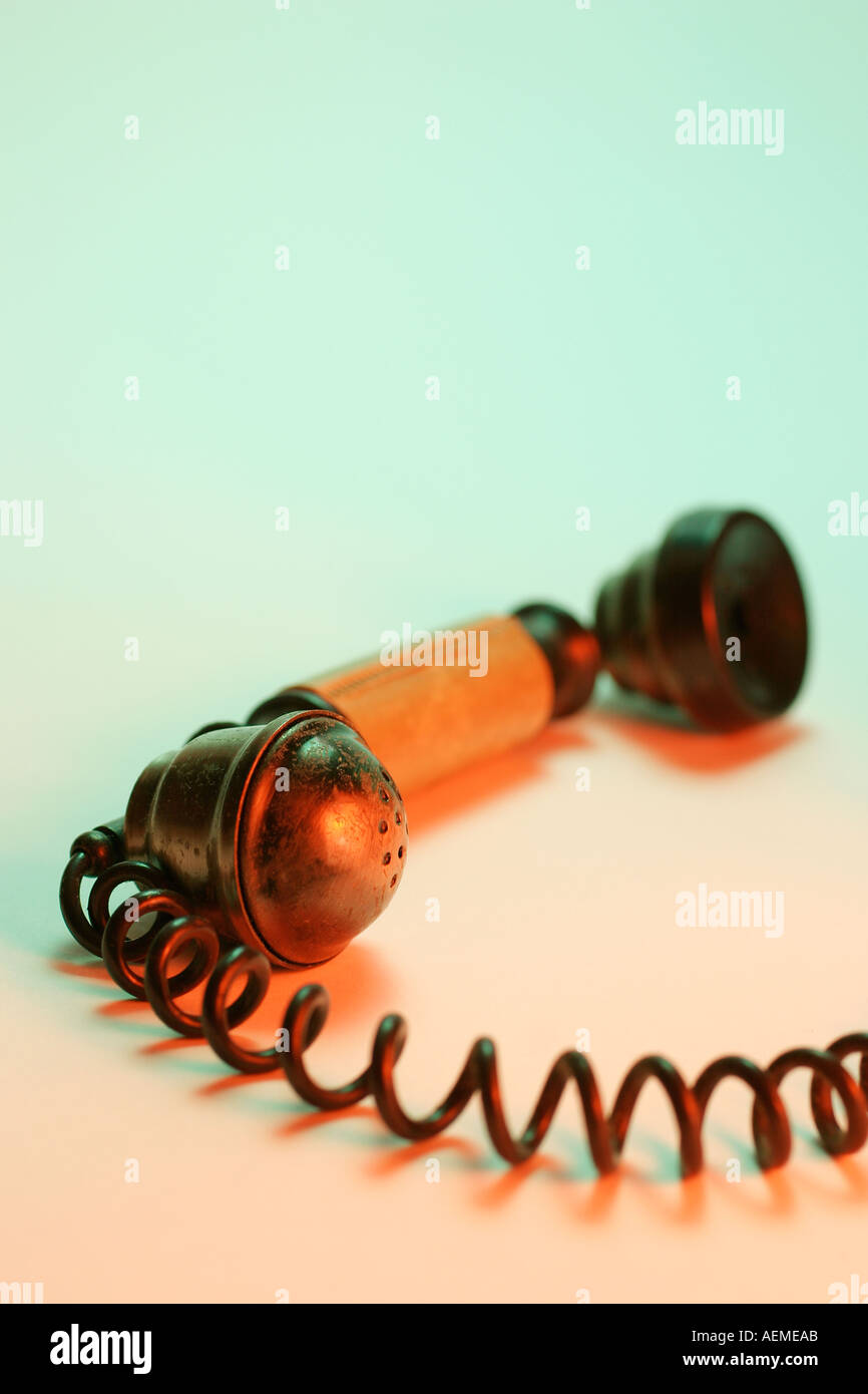 Antique Phone Receiver Stock Photo - Alamy