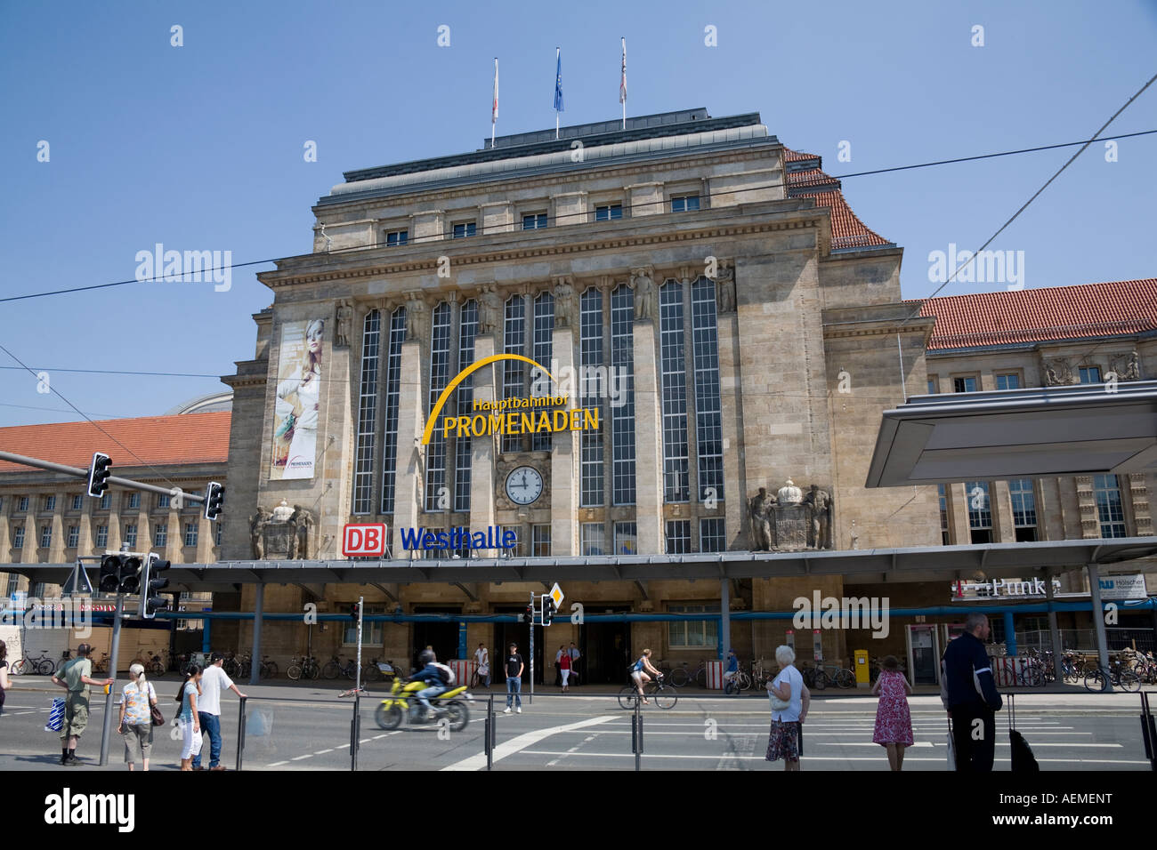 Hauptbahnhof, the main railway station, Leipzig Saxony Germany. The ...