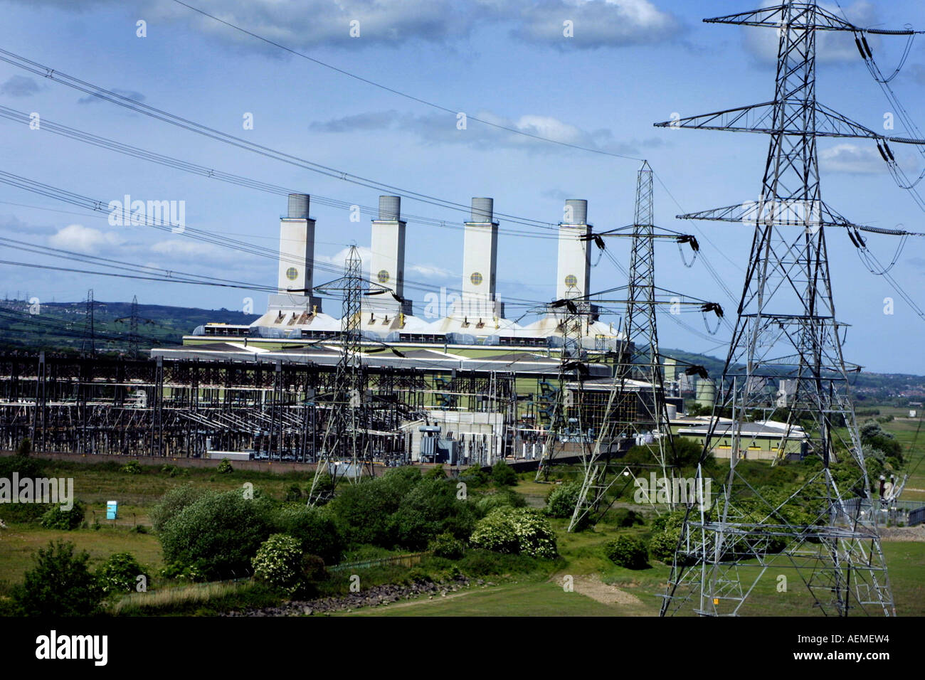 Connah s Quay Power Station near River Dee Deeside Flintshire North ...