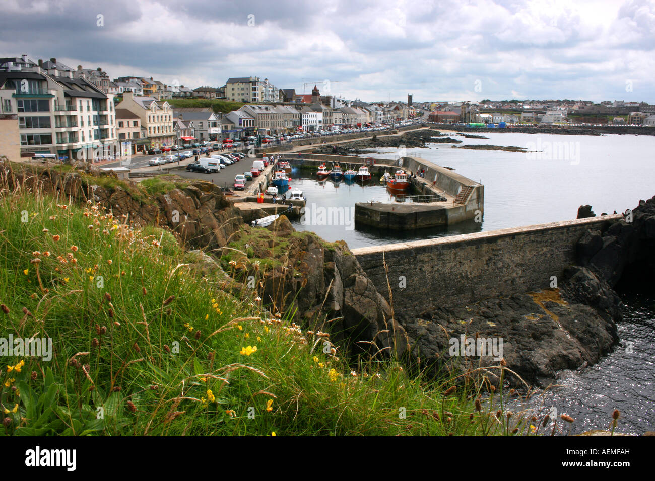 Portstewart town and harbour, County Londonderry, Northern Ireland ...
