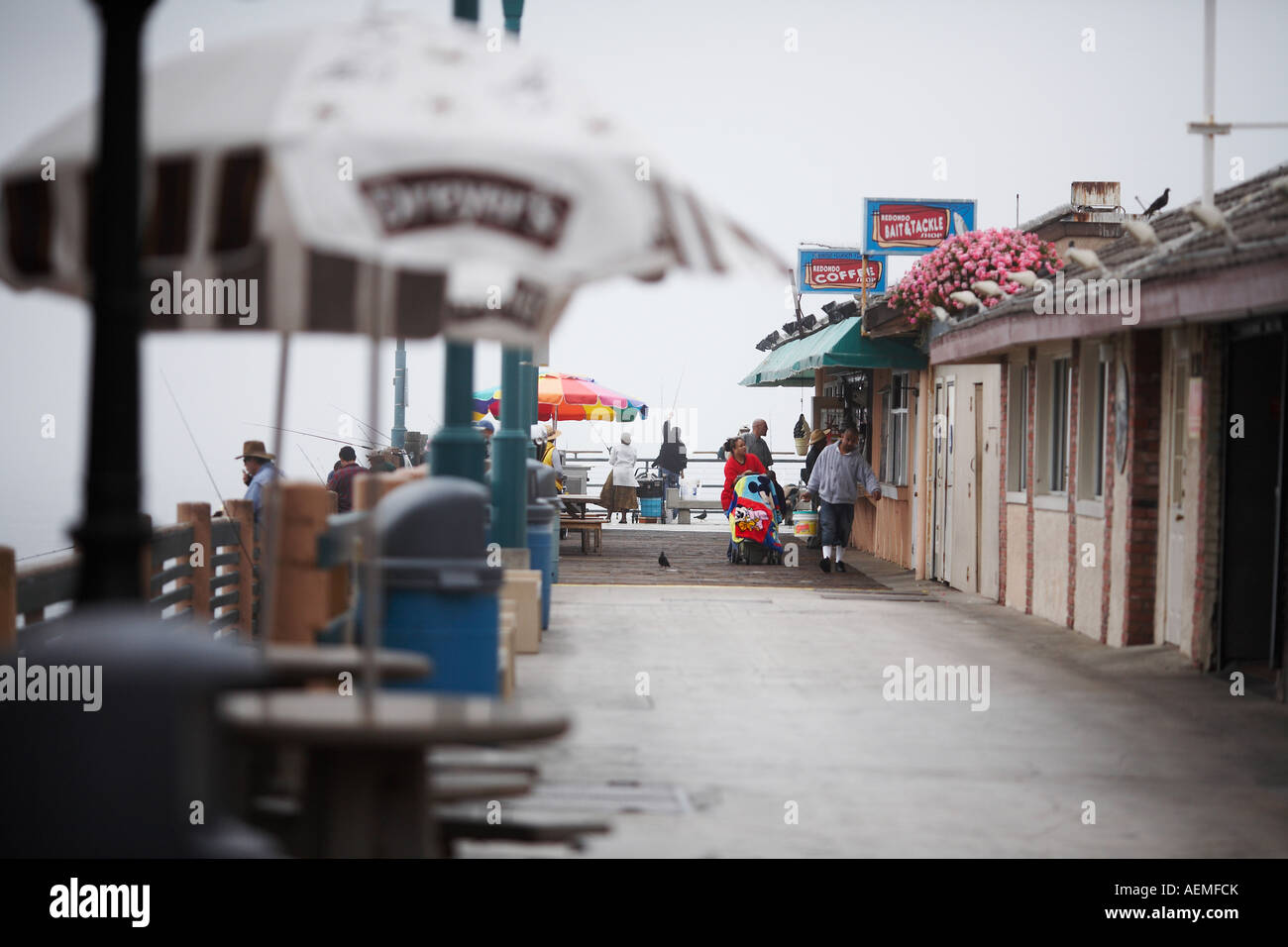 Rows of Shops at the Redondo Beach pier, Redondo Beach, Southern ...