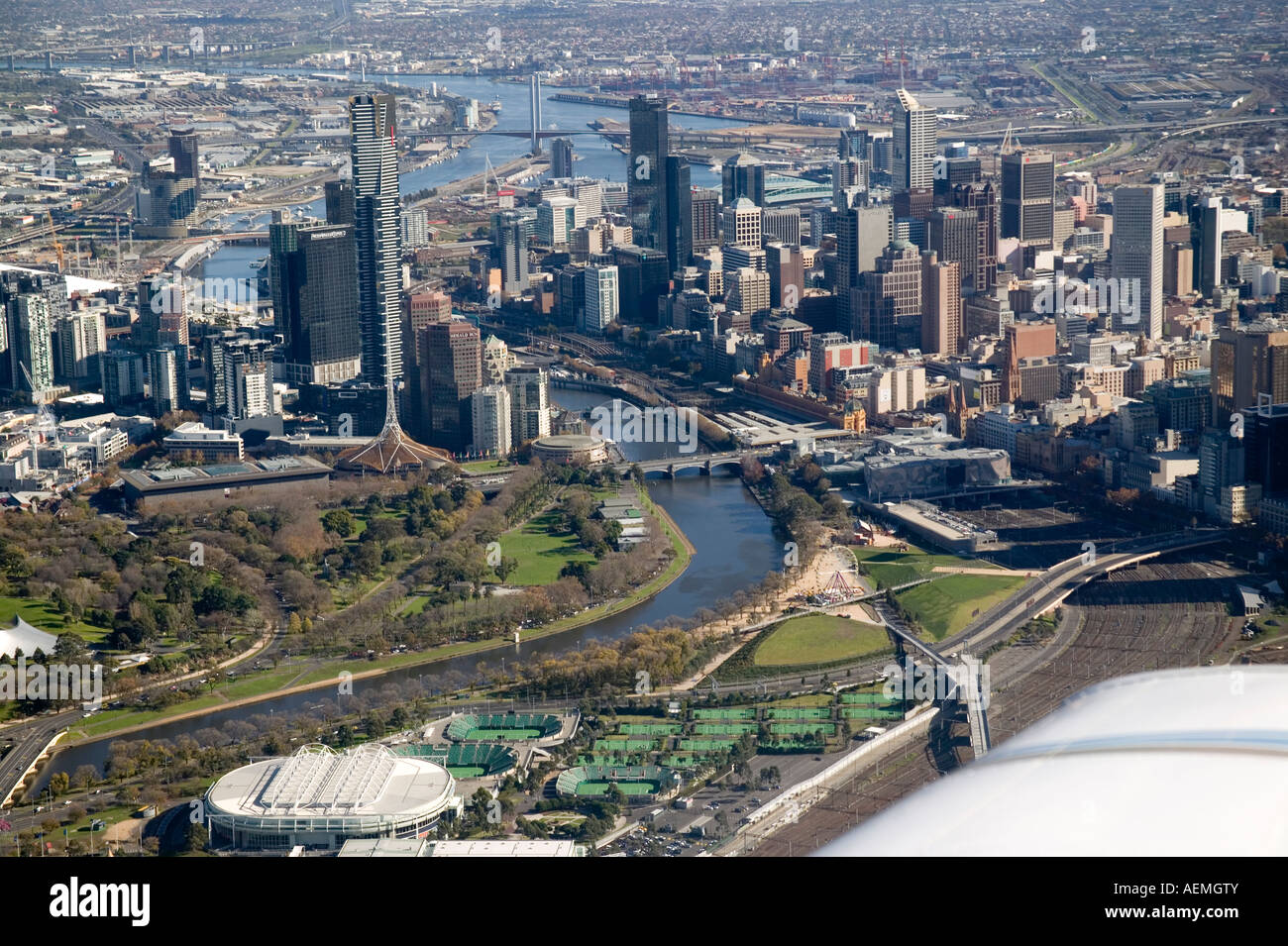 Aerial view melbourne museum hi-res stock photography and images - Alamy