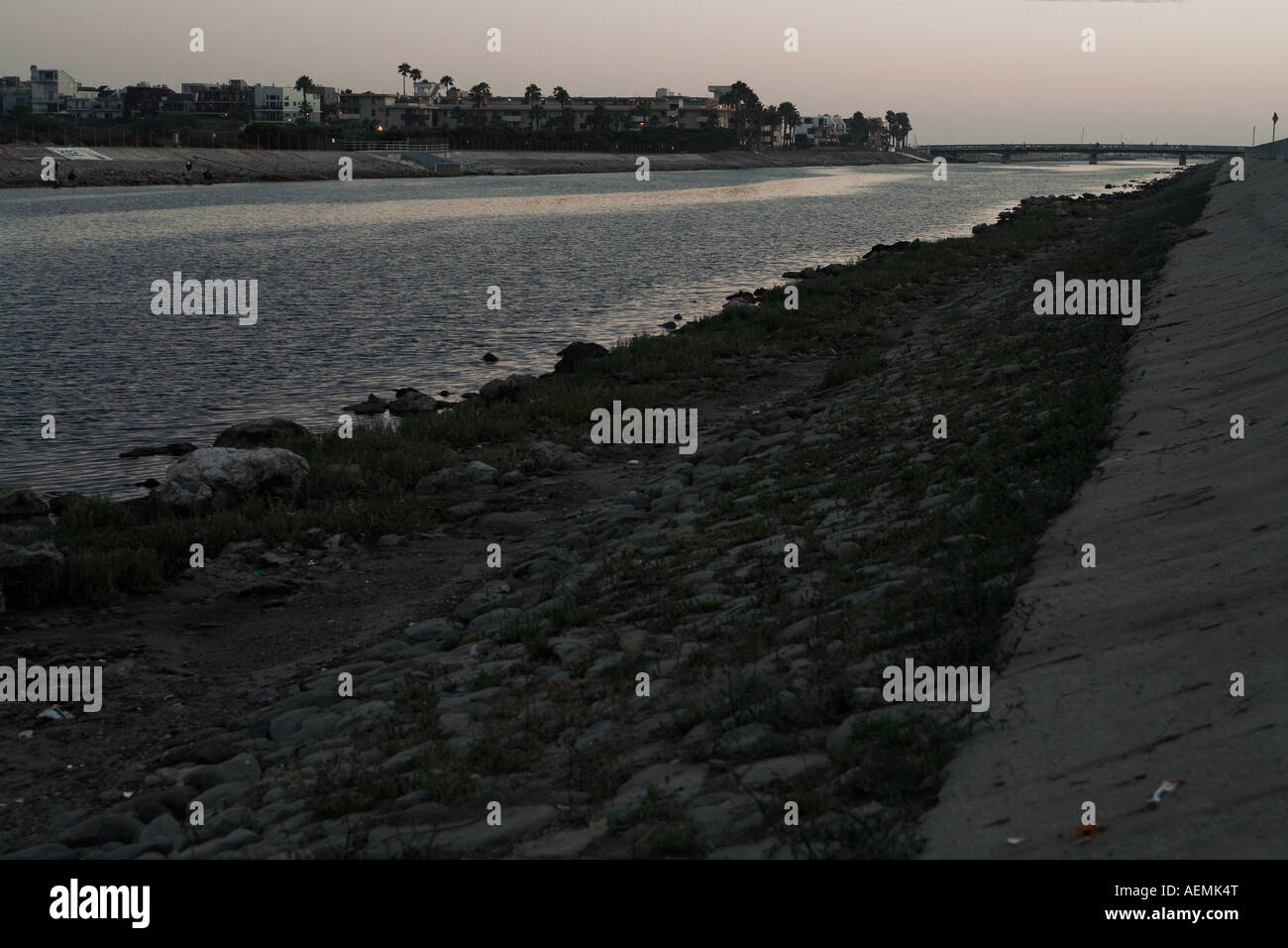 Sunset on Strand Bike Path Between Playa del Rey and Marina del Rey ...