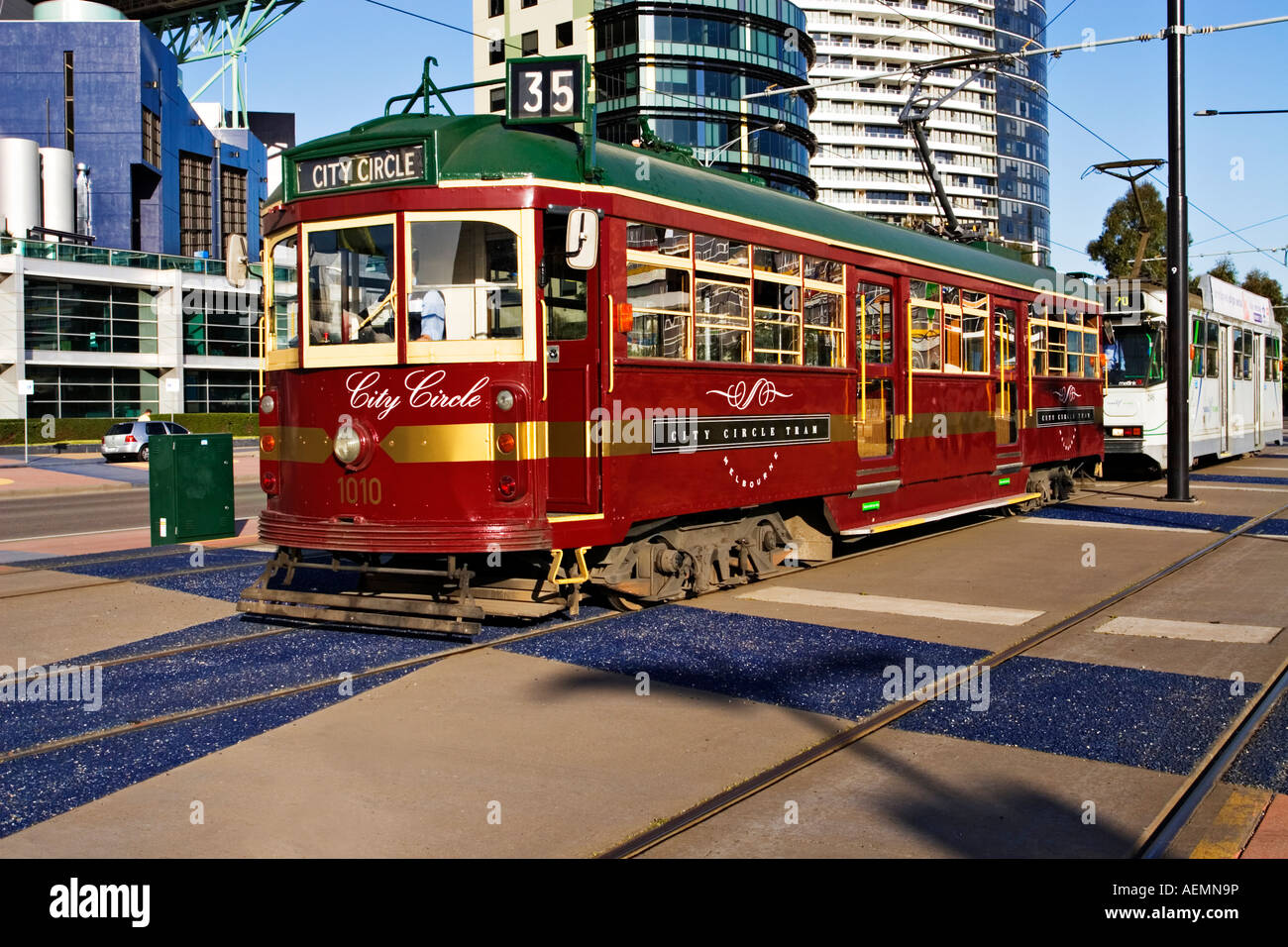 Melbourne Australia / A Melbourne City Circle Tram in the Melbourne ...