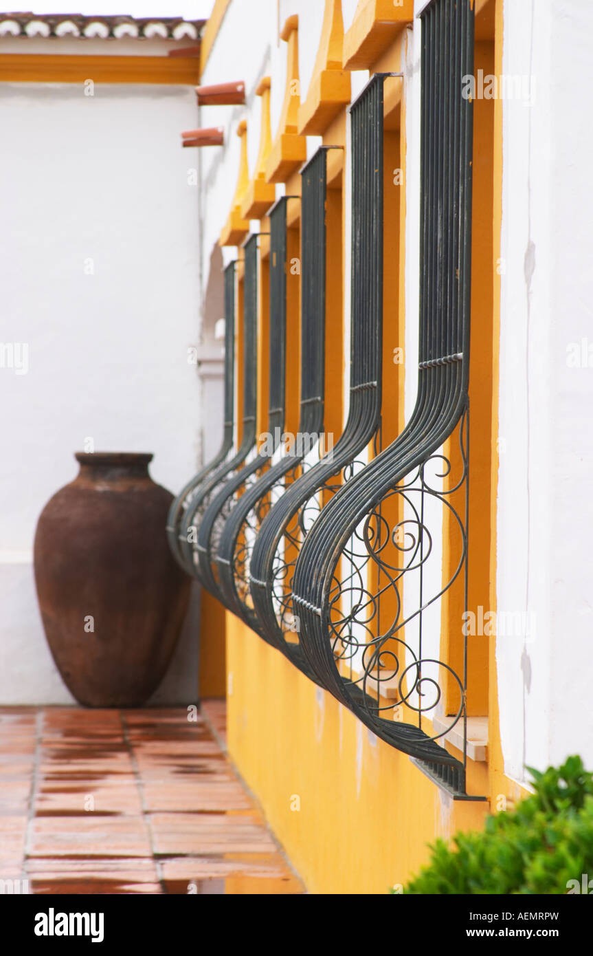 Reception building. Wrought iron bars protecting the windows. J ...